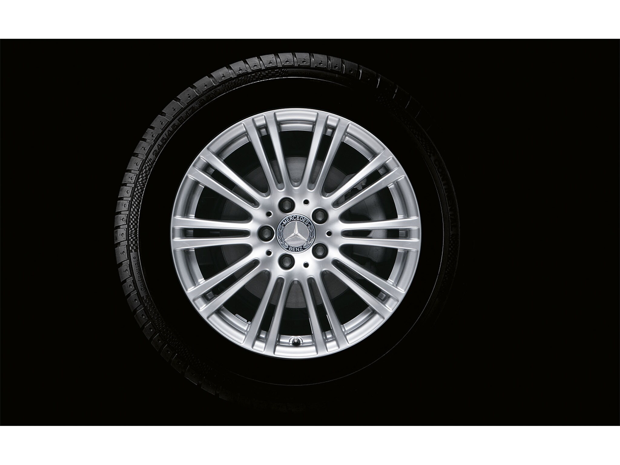 Original Mercedes-Benz 17 Zoll 10-Doppelspeichen-Rad titansilber mit ...